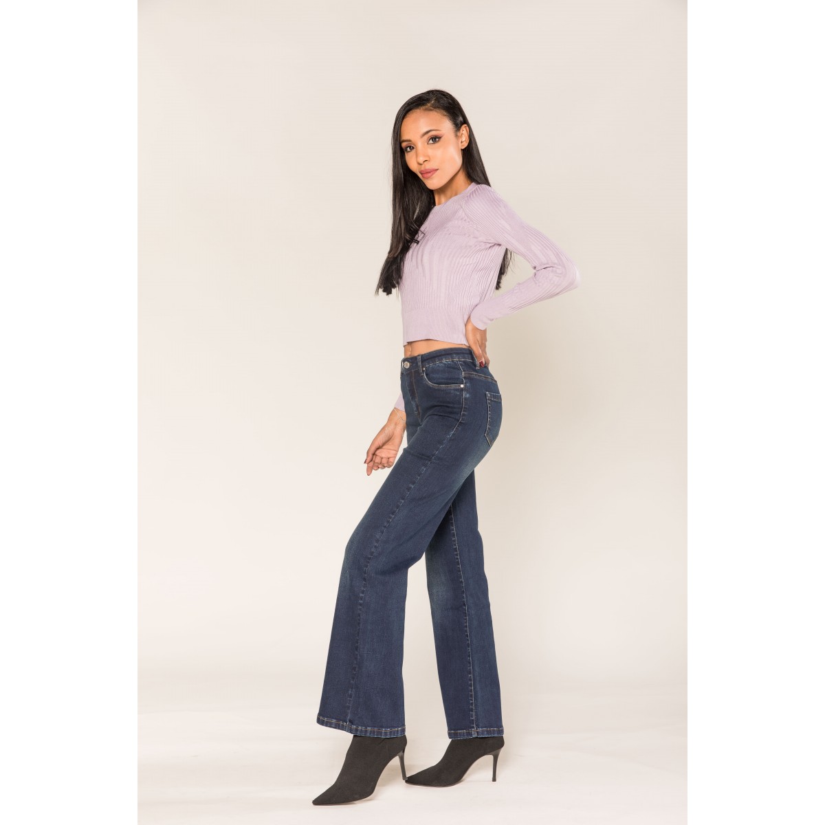 Jean Flare stretch Nina Carter brut femme - Matière noble 29,90€